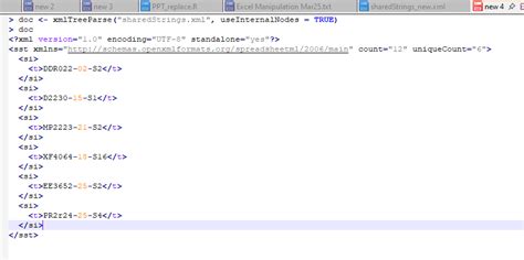 Using R To Search And Replace Text In An Excel Xml File Stack Overflow