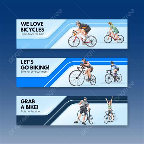 Watercolor Style Banner Template Celebrating World Bicycle Day Concept