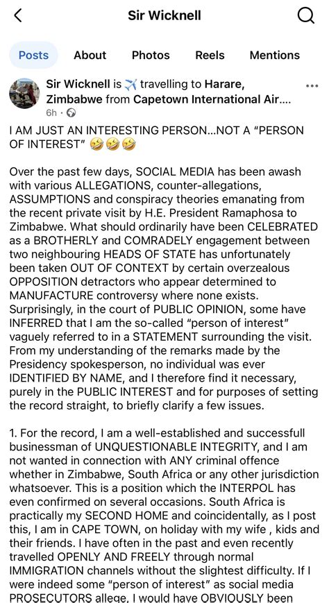Wicknell Chivayo Joins Hopewell Boasting He Like Chinono Is Not A