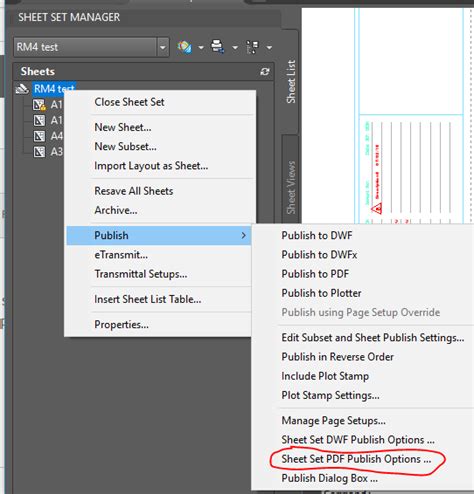 is there any way to set ssm pdf publish options autodesk community