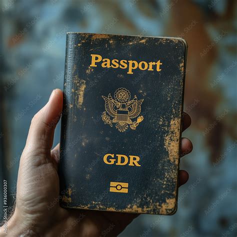 Passport Pass Passport Reisepass Alt Antik Retro Lappen Gdr Ddr