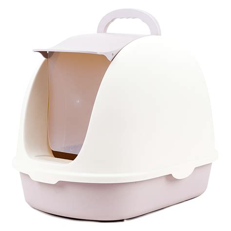 Simple Pets Light Purple Flip Top Enclosed Cat Litter Box With Scoop
