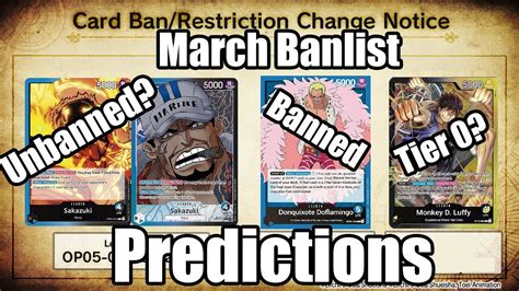 These Cards Are Getting Banned One Piece Card Game Youtube