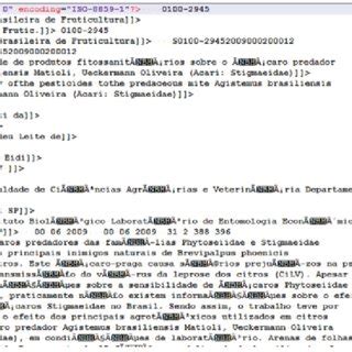Exemplo do resultado de uma extração de XML após limpeza Download Scientific Diagram