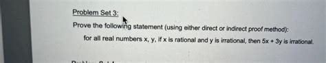 Solved Problem Set 3: Prove the following statement (using | Chegg.com