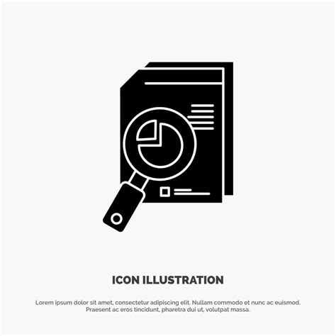 Research Analysis Analytic Analytics Chart Data Graph Solid Glyph Icon Vector 19171606 Vector