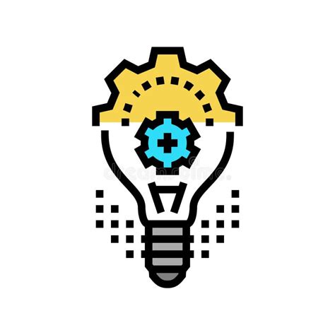 Innovation Light Bulb Color Icon Vector Illustration Stock Vector Illustration Of Line Think