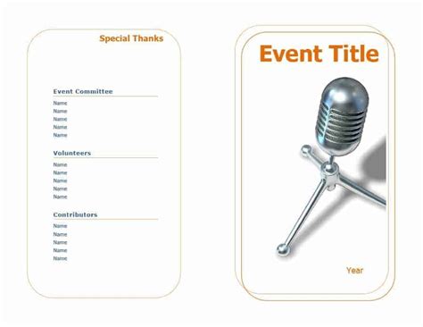 10 Event Program Templates Word Excel PDF Formats