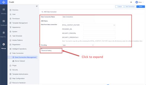 Configure Data Connection Finebi Help Document Finebi Document