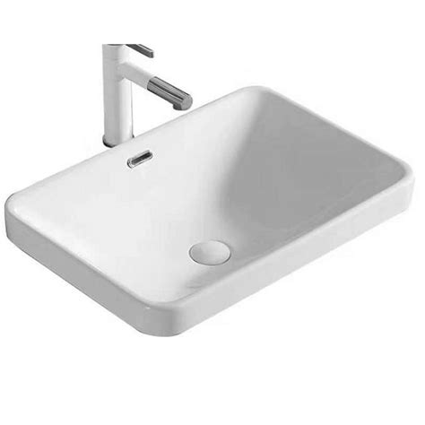 Nero Semi Inset Rectangular Basin Cargo Bathrooms And Kitchens