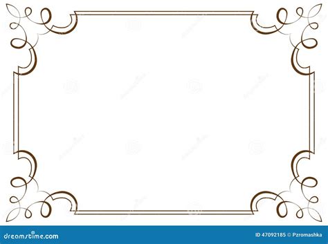 Vector Horizontal Frame Element For Design Stock Vector Illustration