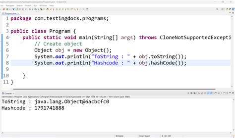 Java Object Class Testingdocs