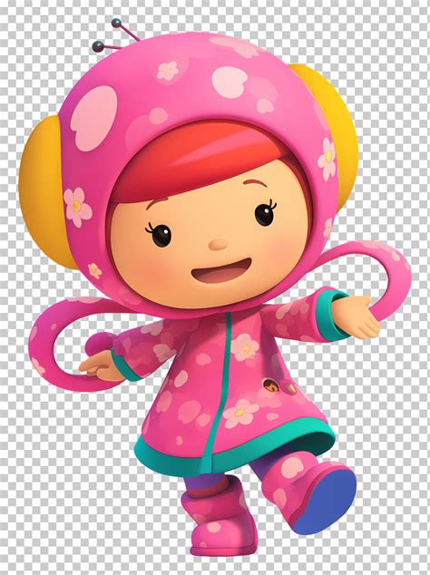 Milli Pink Character With Flowers Png Clipart Cartoon Colorful