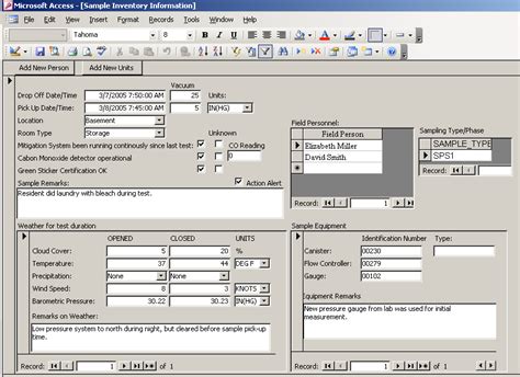 Sampling Event Subform Download Scientific Diagram