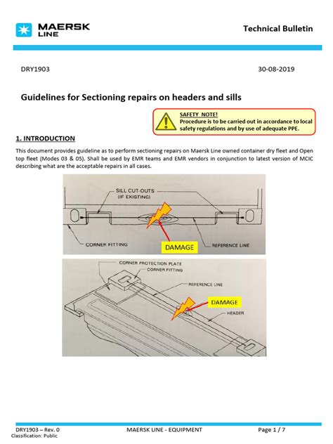 Dry1903 Guidelines For Sectioning Repairs On Headers And Sills R0 Pdf