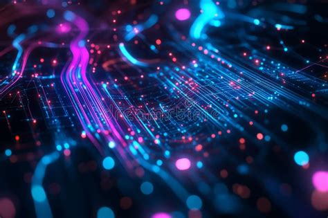 A Mesmerizing Futuristic Representation Of Big Data Processing Featuring Glowing Ai Driven