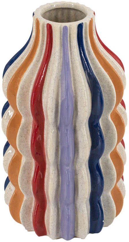 Homebound By Ky Aardewerk Vaas Stripes Regenboog Vaas 18x18x31 5cm Bol