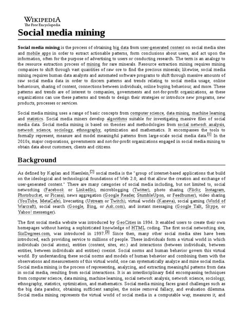 Social Media Mining Pdf Communication Information Science