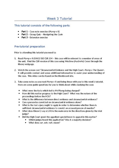 llb106 week 3 tutorial tut notes week 3 tutorial this tutorial