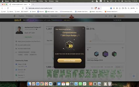 Muhammad Farhan Kt On Linkedin Leetcode 365daysbadge Codingjourney