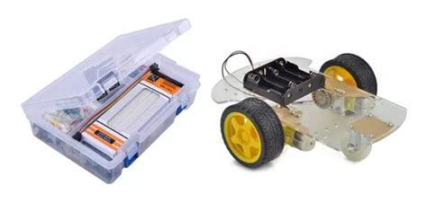 Kit Placa Uno R3 Starter Para Arduino Chasis Robot Rect 2r En Venta
