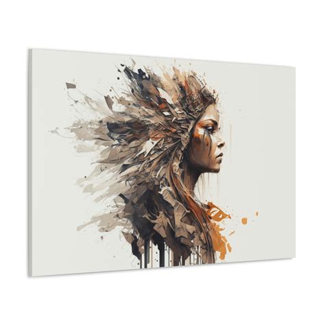 Canvas Art Native American Woman Wall Art Indian Woman Canvas Print