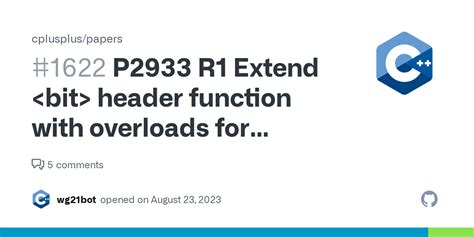 P2933 R0 Stdsimd Overloads For Standard C Header · Issue 1622 · Cpluspluspapers · Github