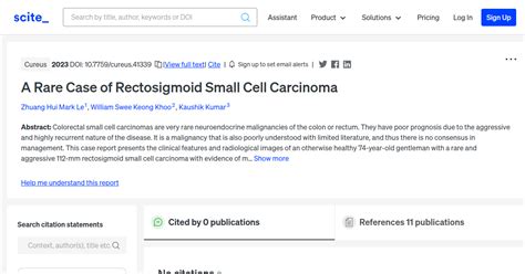 A Rare Case Of Rectosigmoid Small Cell Carcinoma