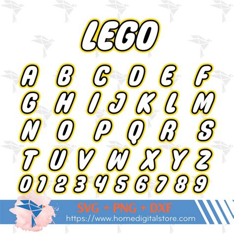 Lego Font Svg Png Dxf