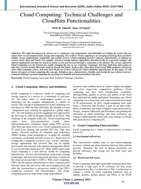 cloud computing technical challenges and cloudsim functionalities pdf platform as a service