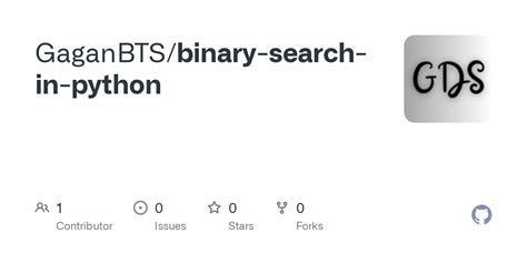 Github Gaganbts Binary Search In Python