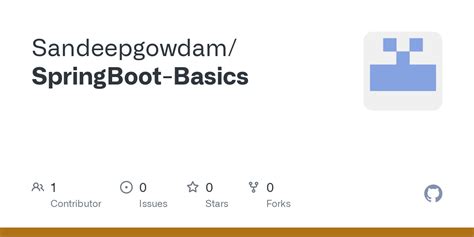 GitHub Sandeepgowdam SpringBoot Basics