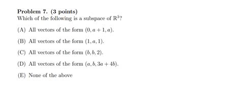 solved problem 7 3 points which of the following is a