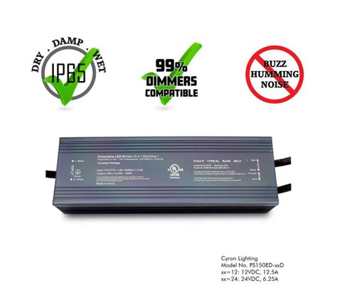Power Supply Dimmable Electronic 150w Drywet Locations Constant