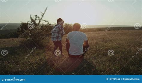 Dad With His Son At Nature Spending A Pervert Time Together Dad Are