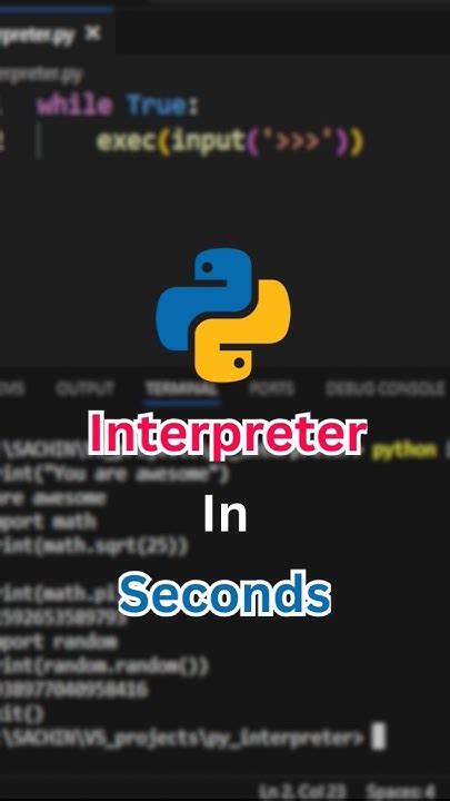 Python Interpreter In Just 2 Lines Of Code Python