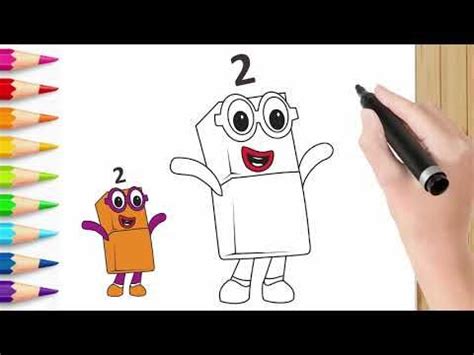 How To Draw A Cute Number Block 2 Step By Step Parrot Drawing Bird Drawings Draw