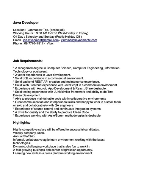 Wearehiring Javadeveloper Yin Min Ei