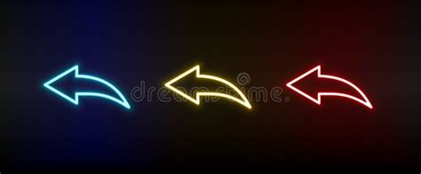 Cursor Blue Neon Vector Icon Simple Element Illustration From Map And Navigation Concept