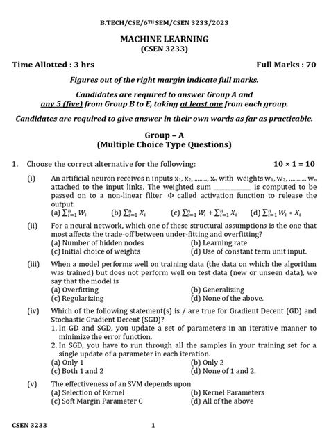 machine learning csen 3233 2023 pdf support vector machine machine learning
