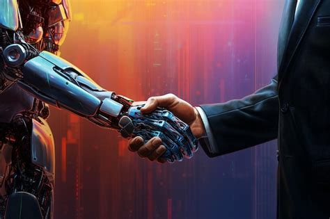 Premium Ai Image Artificial Intelligence Digital Transformation Shake Hand