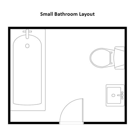 Small Bathroom Layout EdrawMax Free Editbale Printable Plan Design