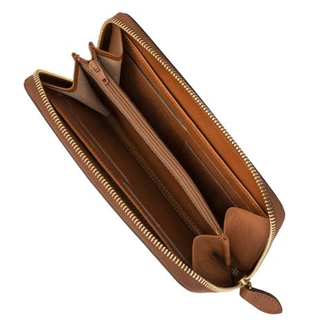 Zip Around Wallet In Black Leather Alise Design