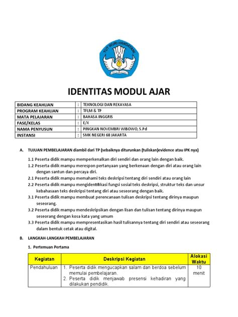 Template Modul Ajar Pdf