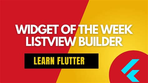 Flutter Listview Builder Widget Tutorial In Hundiurdu Youtube
