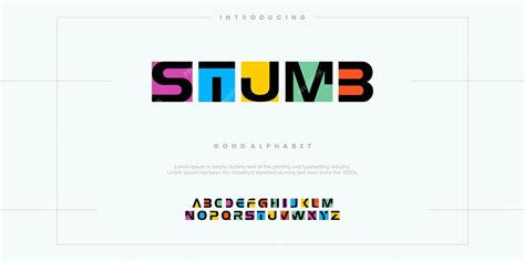 Premium Vector Stumb Font Alphabet Vector Typography Illustrations