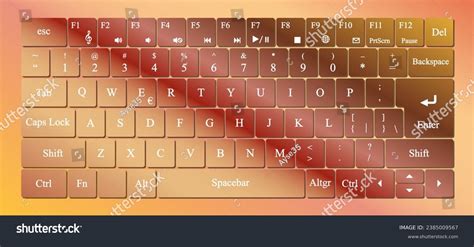 Vector Modern Qwerty Keyboard Layout Stencil Stock Vector Royalty Free 2385009567 Shutterstock