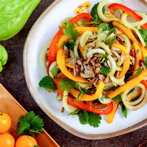 Crunchy Raw Chayote Salad Poppys Wild Kitchen