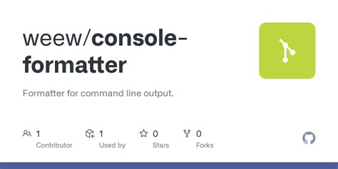 Github Weewconsole Formatter Formatter For Command Line Output