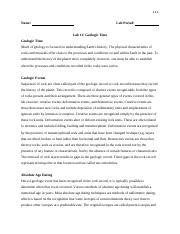 Lab 9 Geologic Time Pdf 11 1 Name Lab Period Lab 11 Geologic Time Geologic Time Much Of